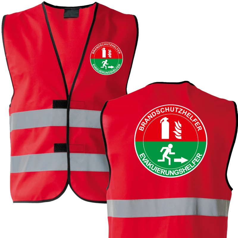2in1 Brandschutzhelfer / Evakuierungshelfer Standard Warnweste Serie