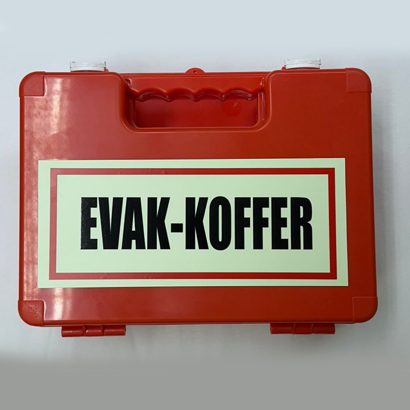 Wandkoffer Evakuierung klein leer/unbefüllt farbe Orange mit Wandhalt