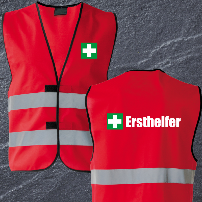Ersthelfer Piktogramm 2 Warnweste 9 Sonderfarben - 7 größen